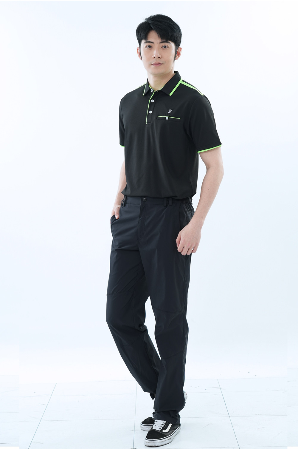 【遊遍天下】 男款顯瘦彈性速乾吸排機能長褲西裝褲(GP1035 黑色 M-5L大尺碼 ) | 蝦皮購物