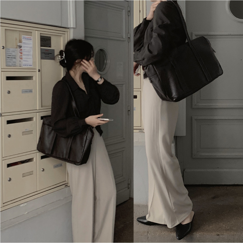 預購 / sujj 通勤學院包 🧳 可放平板 a4 筆電 大容量 肩背包 包包 #slowand | 蝦皮購物