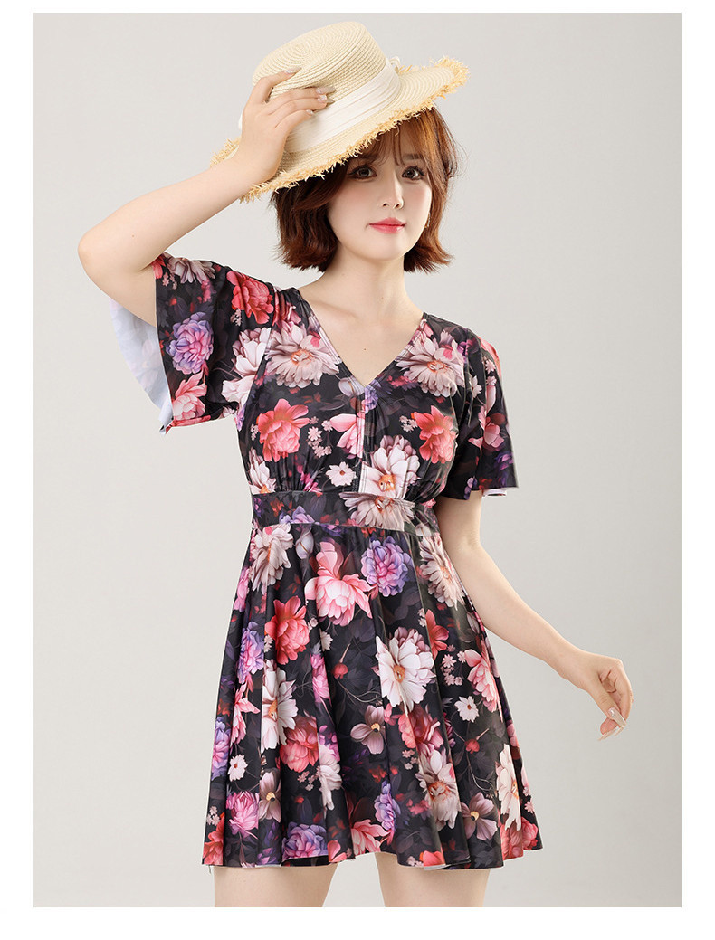 台灣發貨！3XL~9XL 大尺碼泳衣 150公斤可穿泳衣 大碼連體泳衣 中大尺碼泳衣泳裝-修飾甜美一件式 | 蝦皮購物