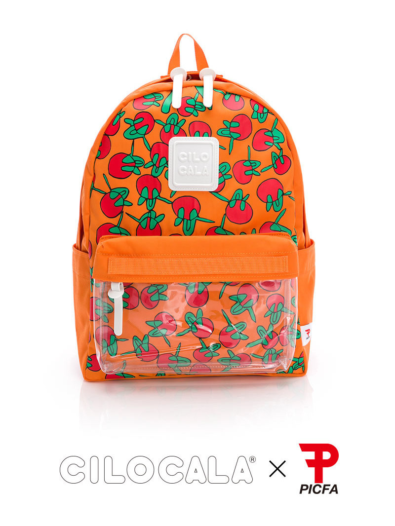 【原廠台灣總代理】CILOCALA PICFA聯名日本插畫尼龍防潑水後背包-中大-橘 | 蝦皮購物