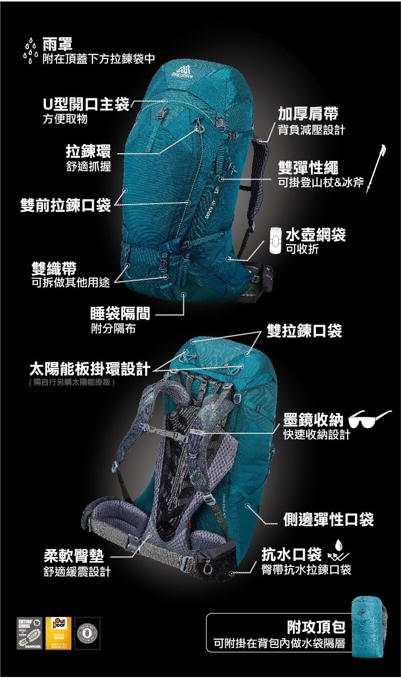 [Gregory] 女款 DEVA 60L/70L 專業登山背包 出清特惠 登山包 後背包 | 蝦皮購物