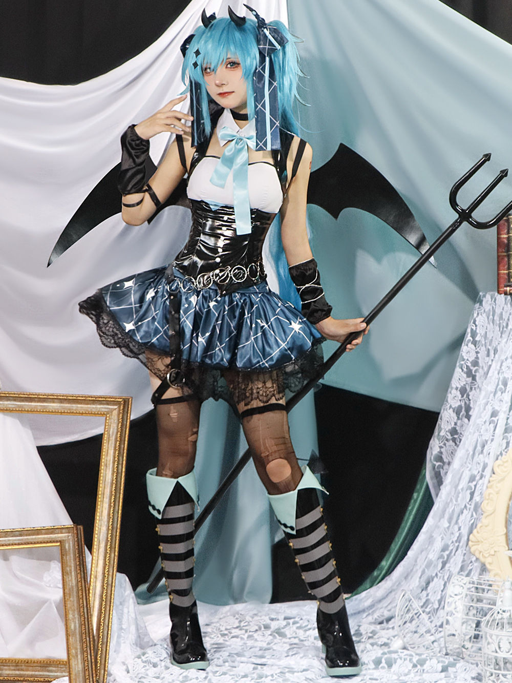 【GEGE女裝】初音未來小浣熊聯動cos MIKU小噁魔cosplay服裝二次元女C服 | 蝦皮購物