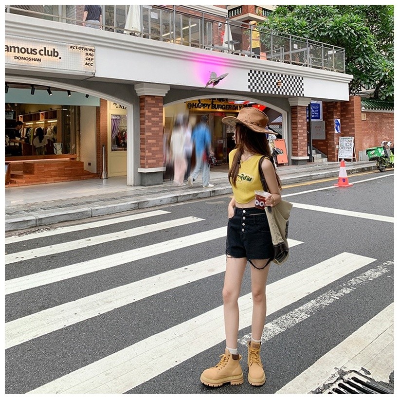 【PAPI】糖果色英文字背心 春夏新款韓系INS休閒百搭圓領無袖字母針織背心 短版上衣 吊帶背心【2269】 | 蝦皮購物