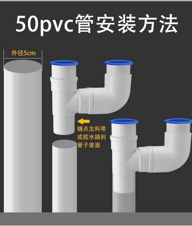 【滿180元出貨】大理石洗臉盆 洗衣池雙盆下水三通 40 50 75 PVC管排水四通 五通 接頭厨房【飛騰】 T2BS | 蝦皮購物