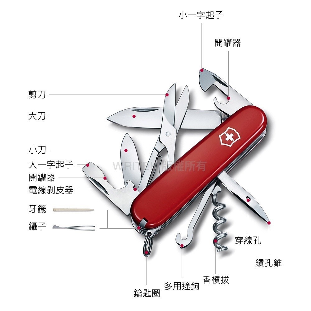 VICTORINOX 瑞士維氏 攀登者14用 瑞士刀(紅) (13703) | 蝦皮購物