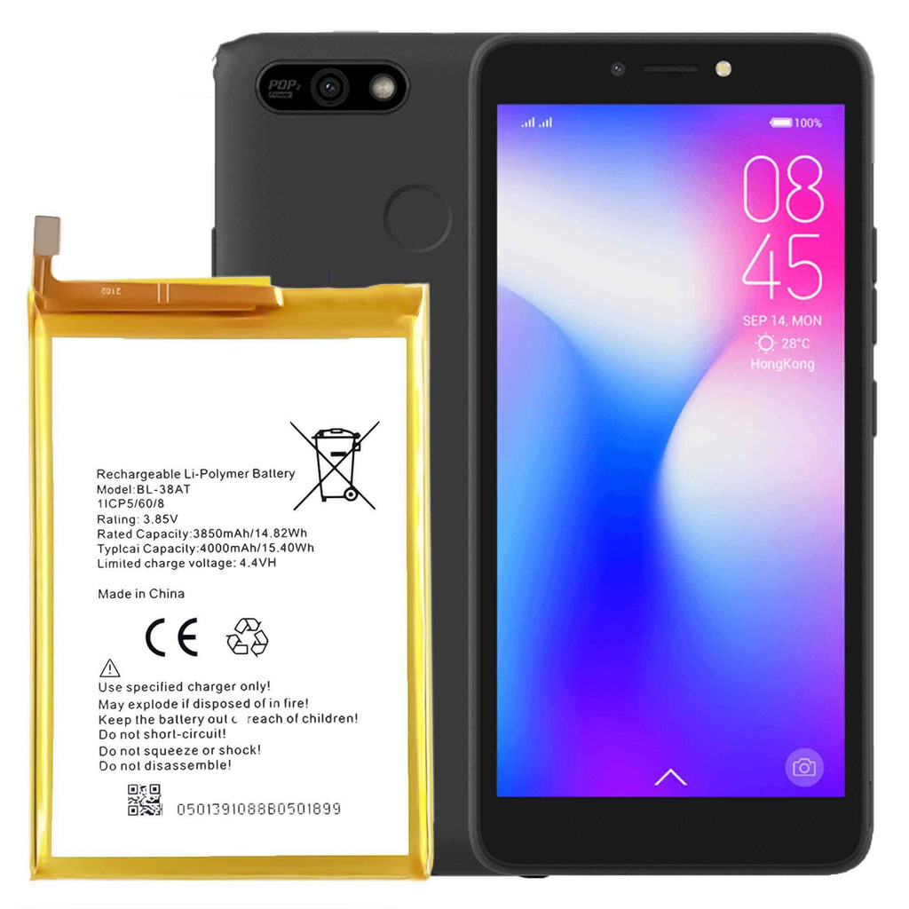 適用於傳音Tecno B1P/BP1/Pop2 Power手機充電池BL-38AT批發外貿 | 蝦皮購物