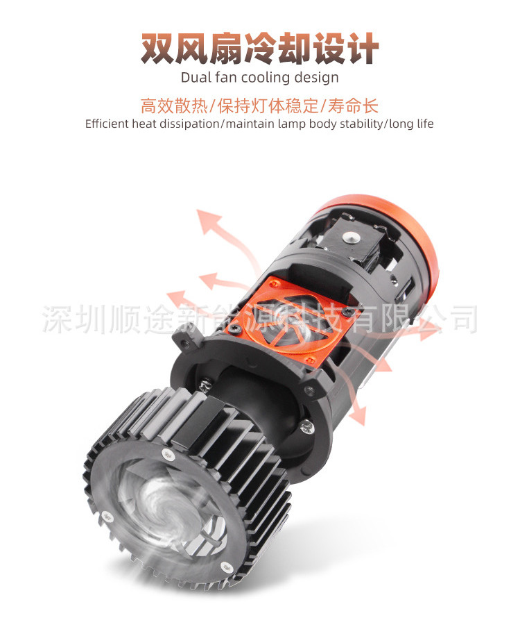 【廠家直供-車燈】Y5Pro 電磁閥透鏡大燈H4雙光遠近一體透鏡車燈改裝超亮激光前照燈 | 蝦皮購物