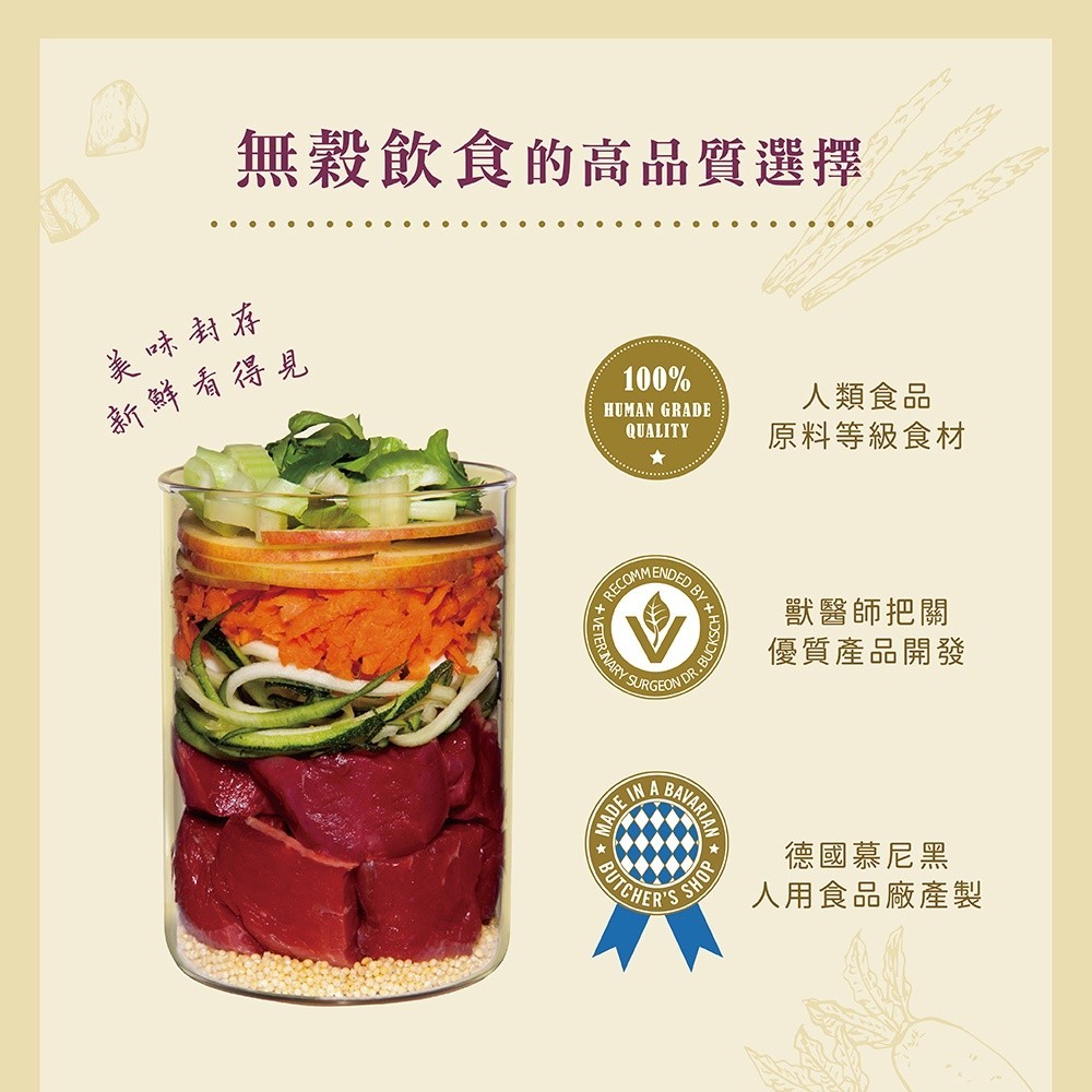 德國 Terra Canis 醍菈鮮廚 無穀 無麩 人類食品級 德國原裝 犬用原味封存無穀主食罐 400g 200g | 蝦皮購物
