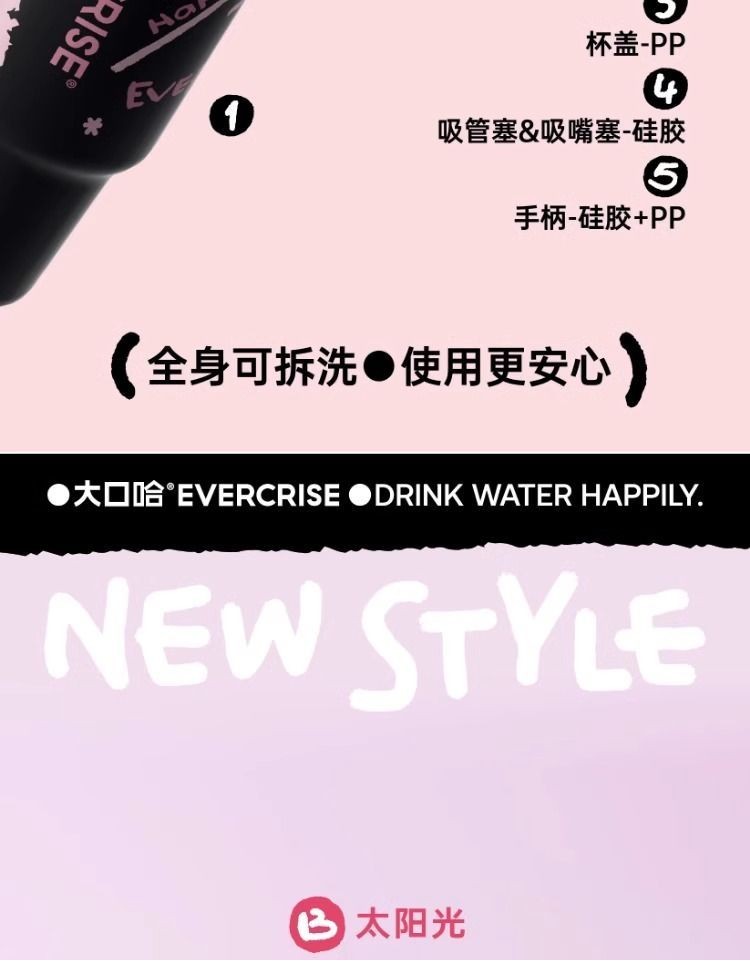 可開發票大口哈evercrise巨無霸塗鴉保溫杯吸管大容量大水壺保冷冰水杯女不鏽鋼保溫杯 隨手杯 環保杯 隨行杯 吸管杯 | 蝦皮購物
