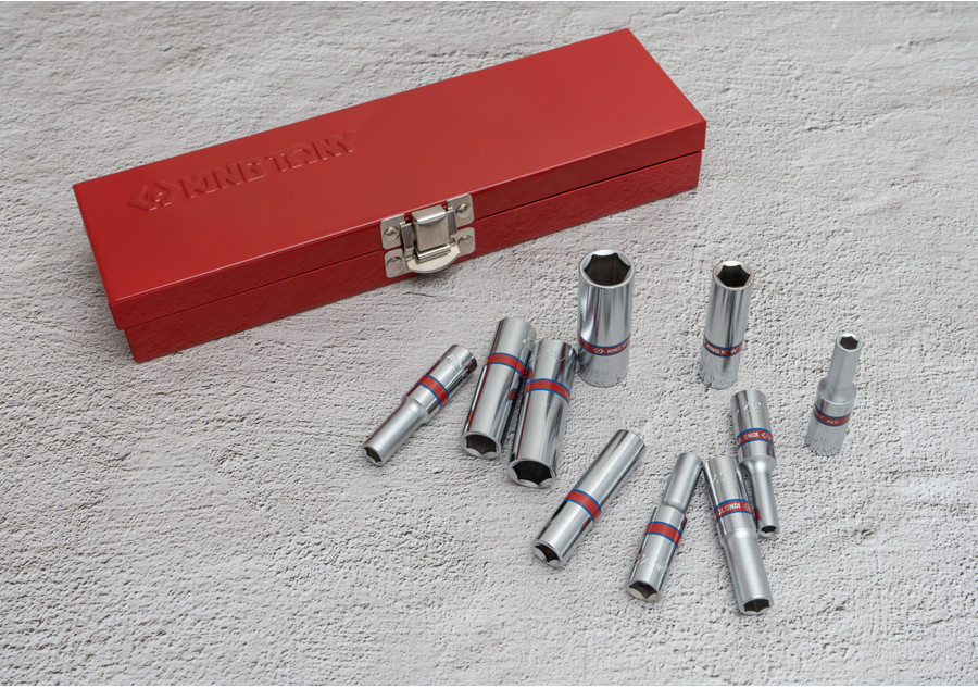 KING TONY 2510SR 台灣製 9件式 1/4" DR. 2分 10件式 英制六角長套筒組 新竹日立五金 | 蝦皮購物