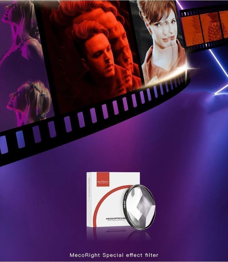 【免運費】美高MECO分像濾鏡萬花筒綫性創意特效重複77/82mm兩三四五六八麵 | 蝦皮購物