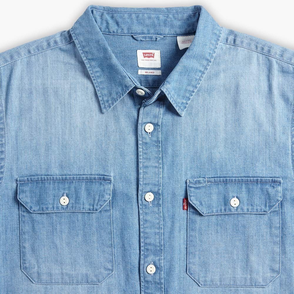 Levis 寬鬆中長版牛仔襯衫 / 輕藍染水洗 19573-0212 | 蝦皮購物