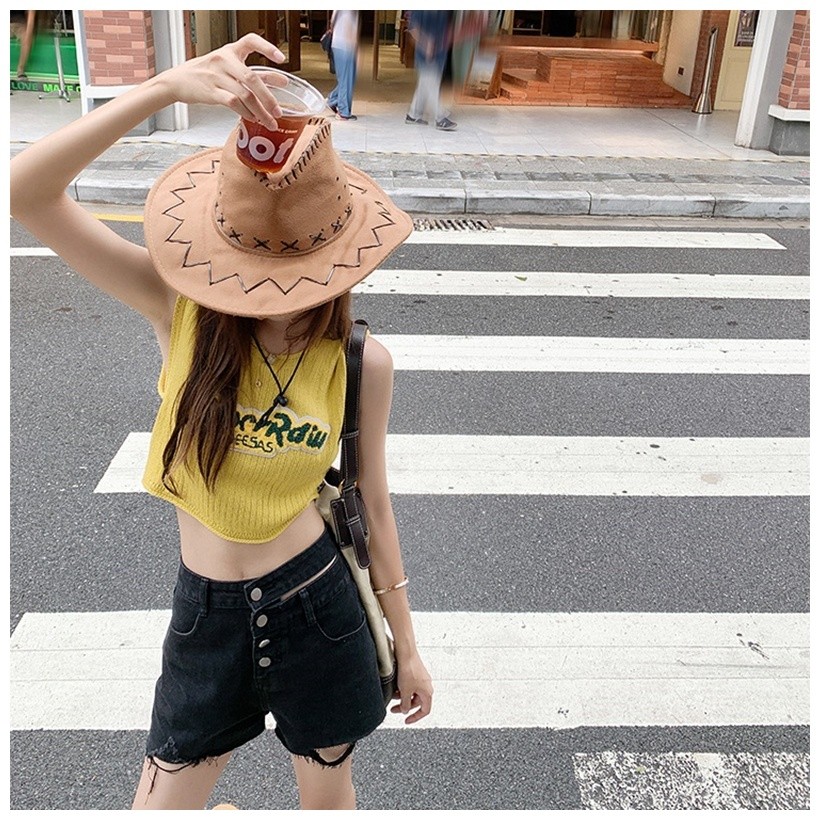 【PAPI】糖果色英文字背心 春夏新款韓系INS休閒百搭圓領無袖字母針織背心 短版上衣 吊帶背心【2269】 | 蝦皮購物