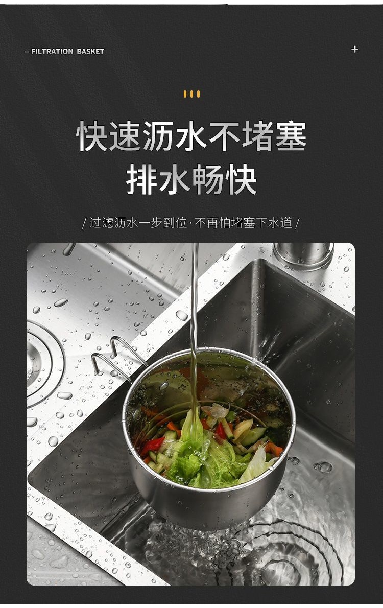 🔥在灣24H🔥不銹鋼水槽廚余垃圾過濾網廚房洗菜盆洗碗水池剩飯菜瀝水籃可掛式 H7IH | 蝦皮購物