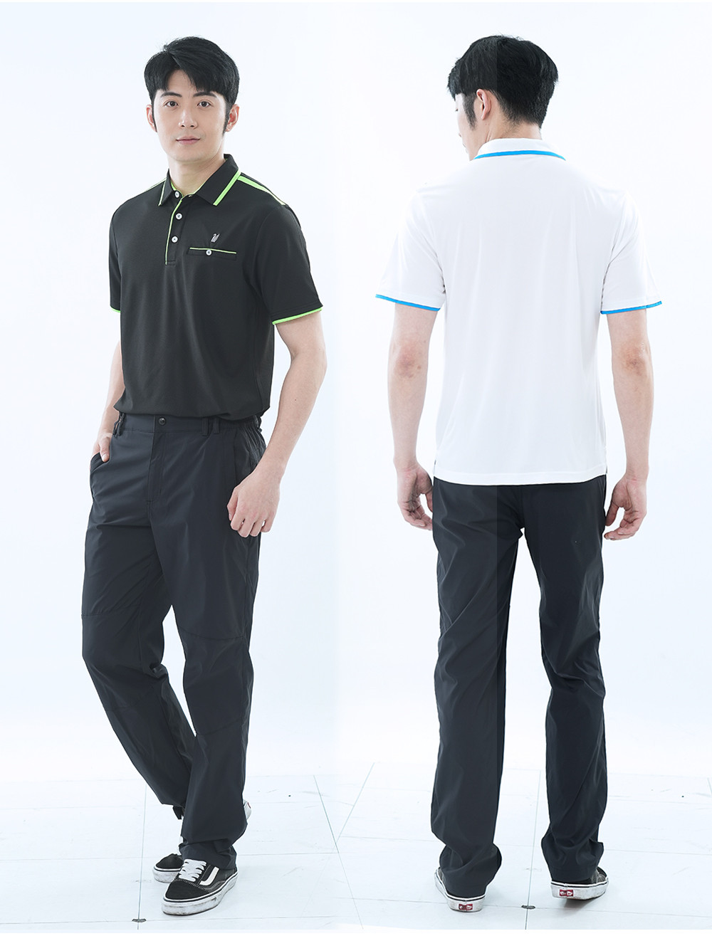 【遊遍天下】 男款顯瘦彈性速乾吸排機能長褲西裝褲(GP1035 黑色 M-5L大尺碼 ) | 蝦皮購物