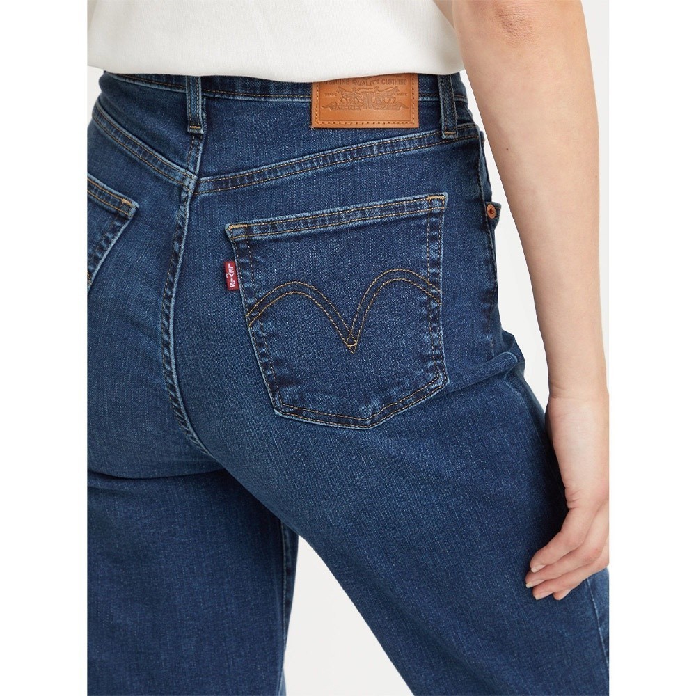 Levis 高腰上寬下窄修身窄管牛仔長褲 精工深藍染水洗 天絲棉 及踝款 彈性布料 女 85873-0114 熱賣單品 | 蝦皮購物
