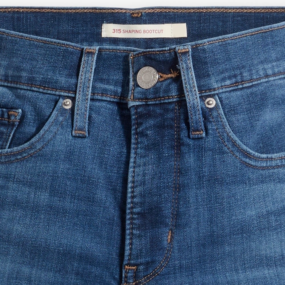 Levis 315中腰縮腹靴型牛仔長褲 / 中藍刷白 / 彈性布料女款 熱賣單品19632-0086 | 蝦皮購物