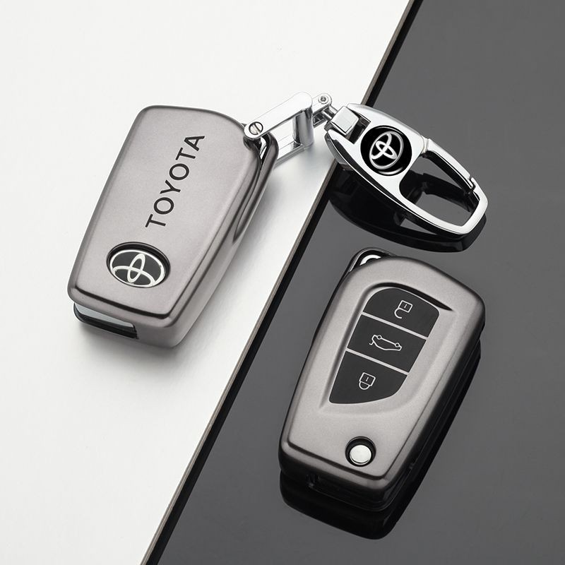 Toyota 豐田鑰匙套 適用Altis Levin CC RAV4 Camry 汽車鑰匙殼 鋅合金全包鑰匙包 鑰匙扣 | 蝦皮購物