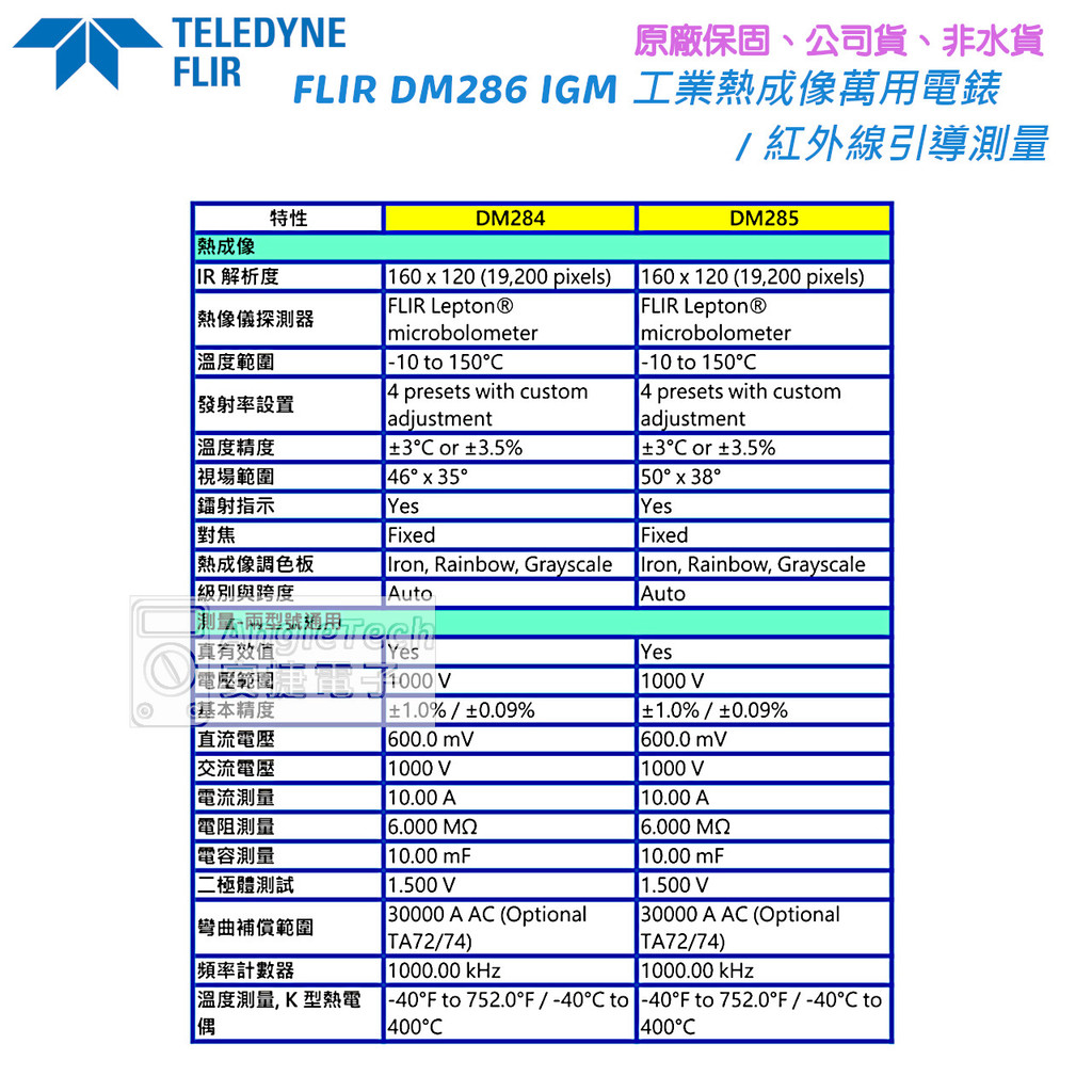 FLIR DM285 工業級紅外線熱影像數位萬用表 / 原廠公司貨 / 安捷電子 | 蝦皮購物