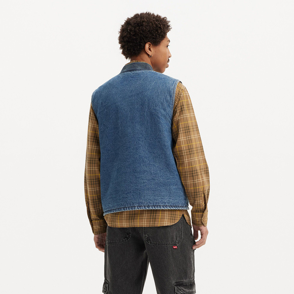 Levi's® Workwear工裝系列 男款 鋪棉丹寧牛仔外套背心 A8580-0000 人氣新品 | 蝦皮購物