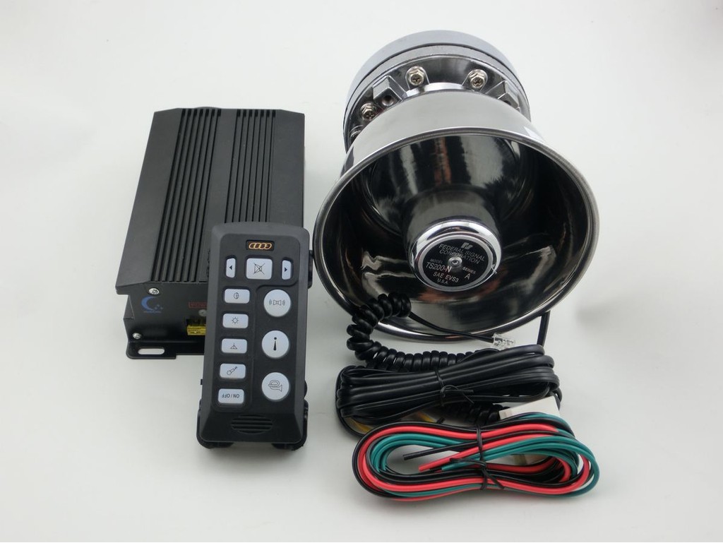 可開發票汽車改裝12V24伏警報器車載警笛有綫喊話器喇叭200w300w400w600瓦 | 蝦皮購物