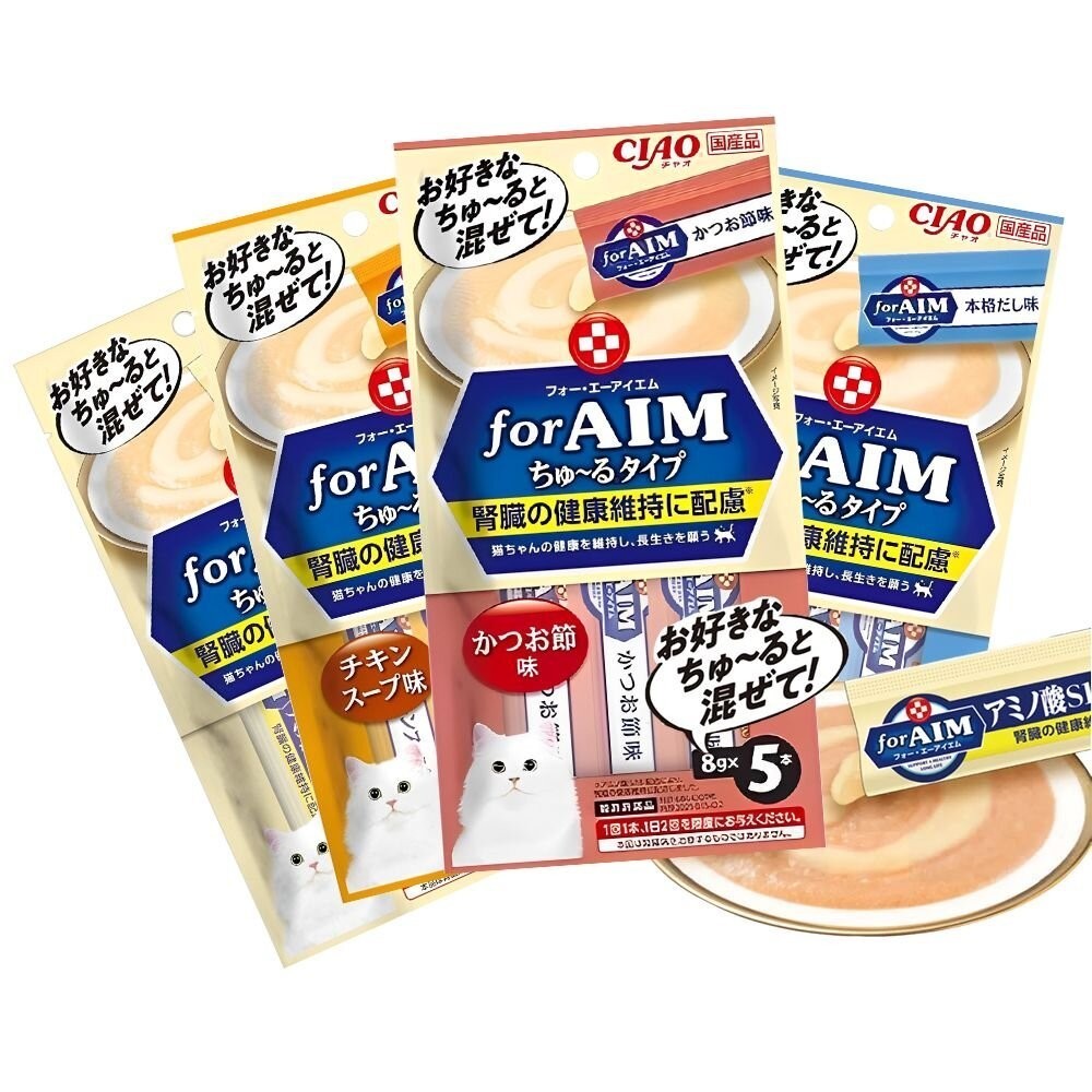 【辣妹毛孩】CIAO啾嚕 AIM 腎臟健康維護保健配方肉泥 8gx5 貓咪肉泥 寵物零食 日本製造【免運】 | 蝦皮購物