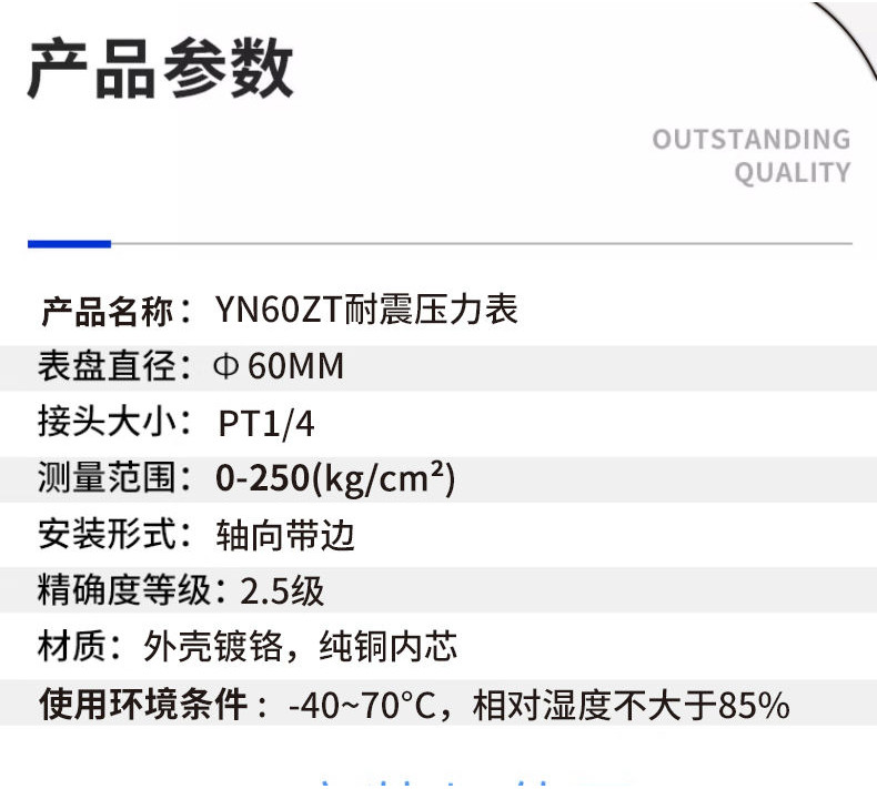 仁前直銷#耐震壓力錶力亞YN60ZT軸嚮麵闆背接式液壓氣壓水壓充油防震真空錶 | 蝦皮購物