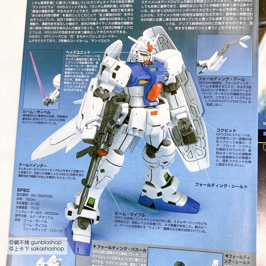 BANDAI 鋼彈模型 HGUC 1/144 #025 RX-78 GP03S 鋼彈試做3號機 鋼不辣商舖 | 蝦皮購物