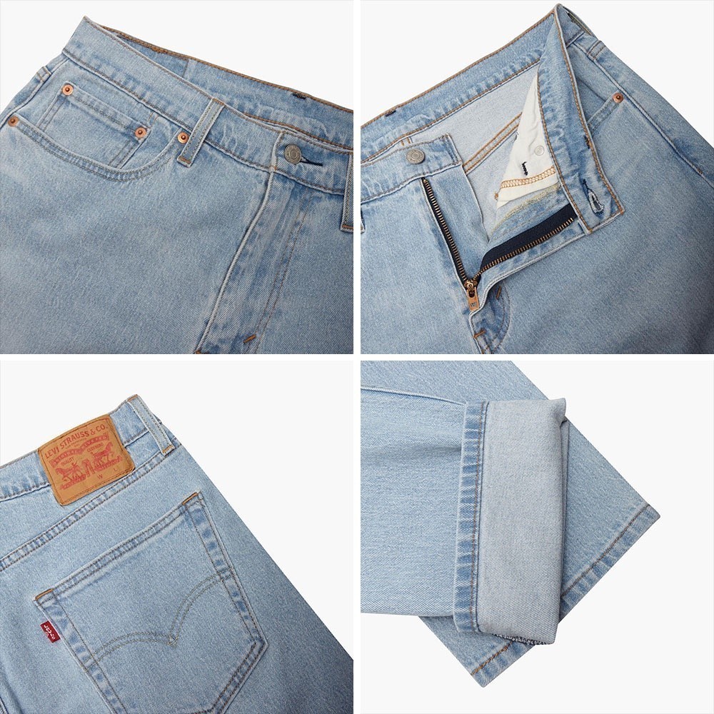 Levis 502上寬下窄舒適窄管牛仔褲 / 精工輕藍染水洗 仿舊紙標 彈性布料 男 29507-1304 熱賣單品 | 蝦皮購物