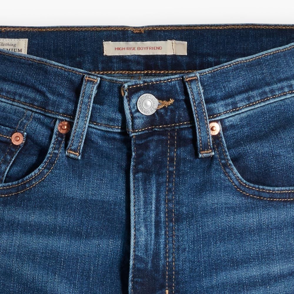 Levis 高腰上寬下窄修身窄管牛仔長褲 精工深藍染水洗 天絲棉 及踝款 彈性布料 女 85873-0114 熱賣單品 | 蝦皮購物
