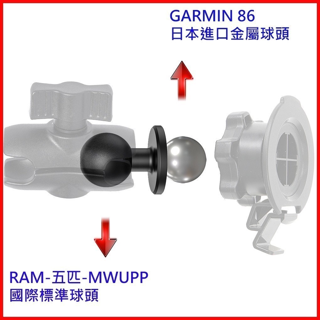 MWUPP osopro RAM mount Garmin DriveSmart 86 五匹 球頭 22mm 25mm | 蝦皮購物