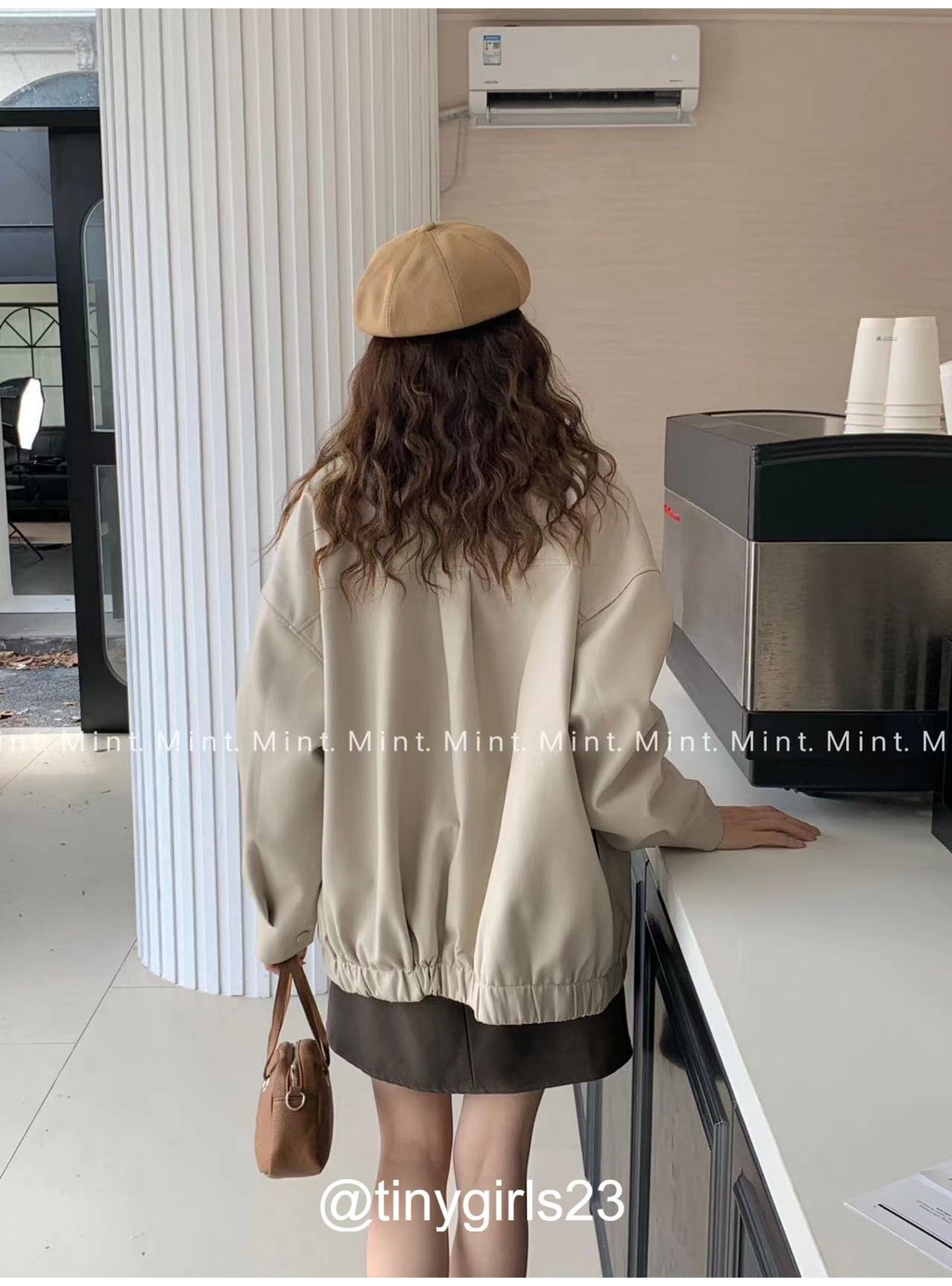 【太妮絲NN32】現貨 隔日到貨 長版寬鬆皮外套 美式 皮衣外套 皮外套女 皮革外套 冬天外套 | 蝦皮購物