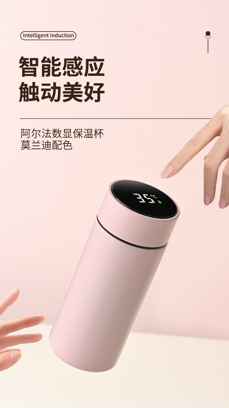 恆溫杯 杯子 不鏽鋼保溫杯 茶水分離保溫杯 水杯 智能測溫保溫杯 316不銹鋼保溫杯320/480ml簡約小巧莫蘭迪茶杯 | 蝦皮購物