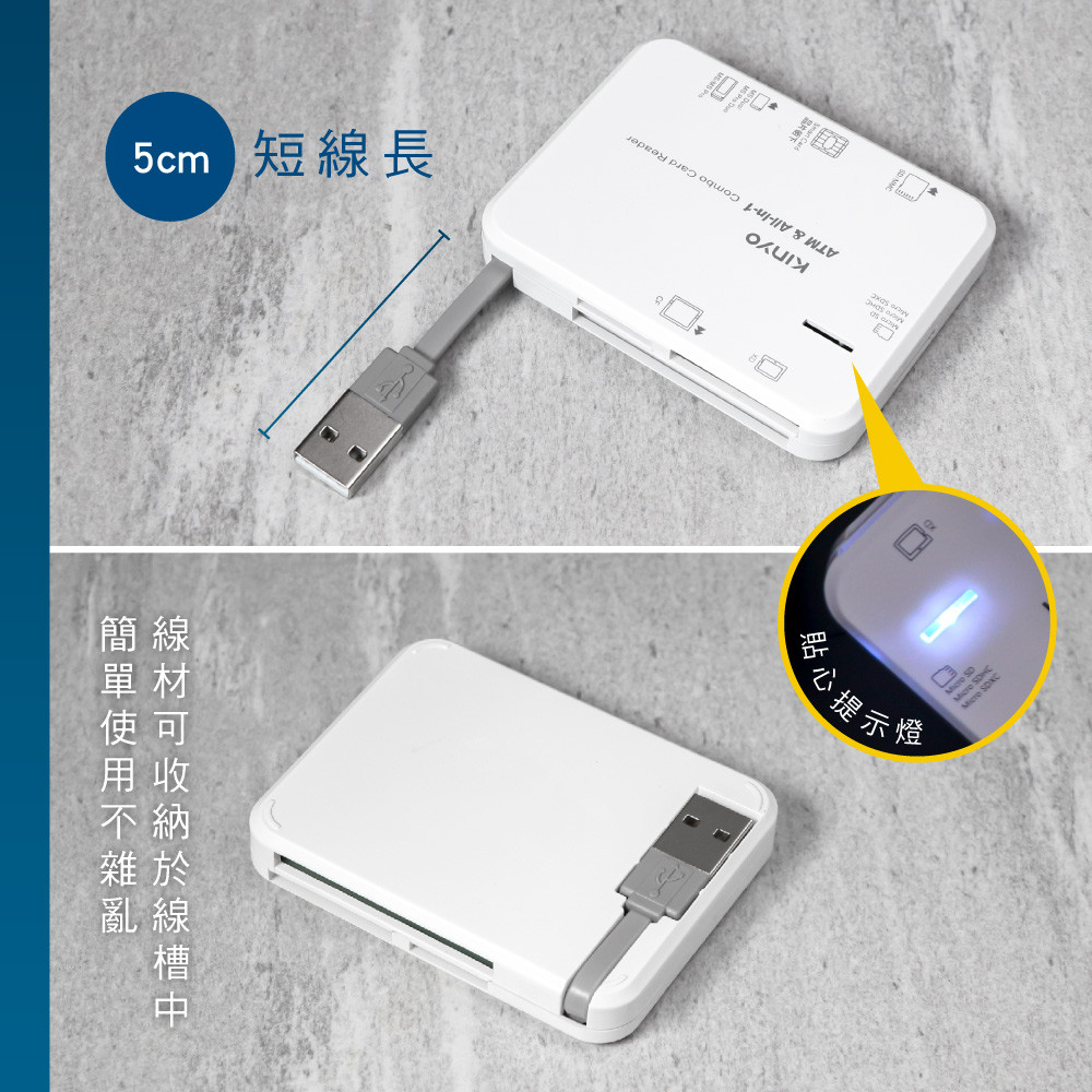【KINYO官方直營】多合一晶片讀卡機 (KCR) 網路報稅 ATM IC晶片讀卡機 金融卡機 自然人憑證 線上繳費 | 蝦皮購物