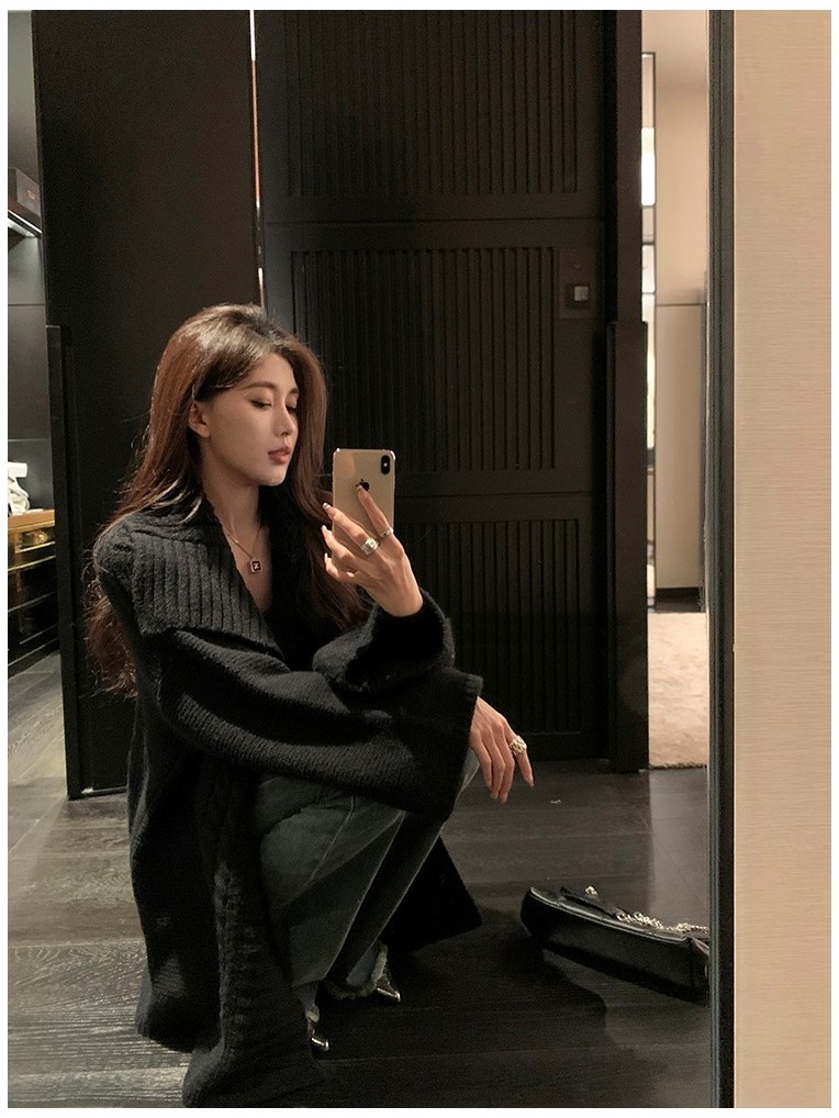 東大門翻領開襟外套【1383】PAPI女裝批發價秋冬新款韓系INS修身顯瘦氣質純欲網紅慵懶長袖純色針織長版毛衣外套 | 蝦皮購物