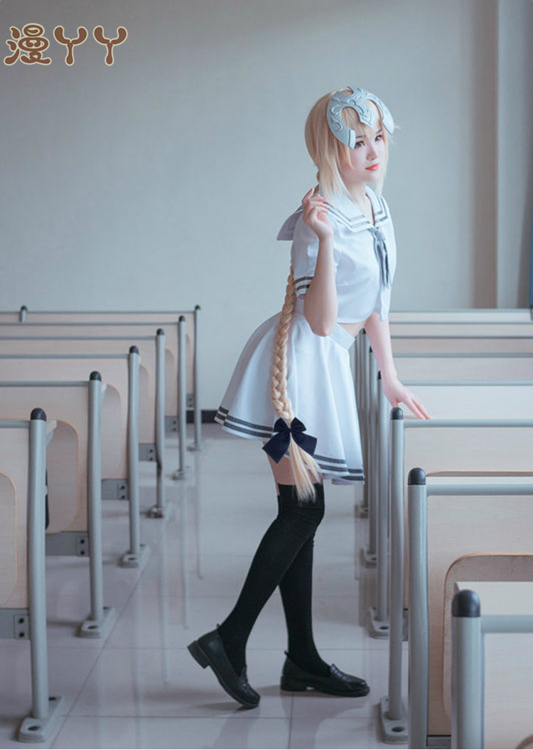 Fate FGO黑貞白貞德JK cos水手服假髮大佬女裝假 | 蝦皮購物