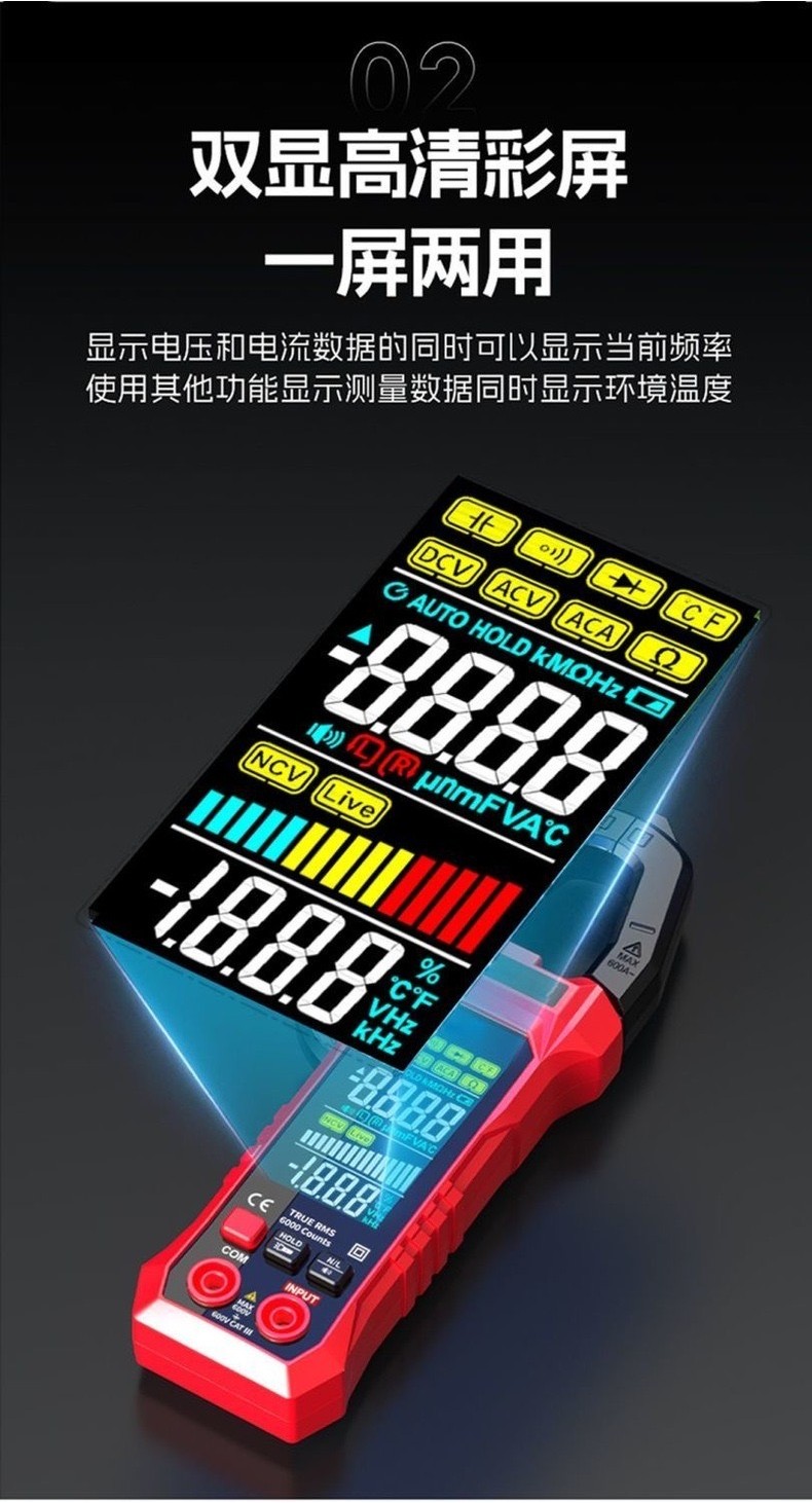 HYTAIS全自動語音鉗形表TS601高精度智慧萬用電錶多功能鉗型電流表 | 蝦皮購物