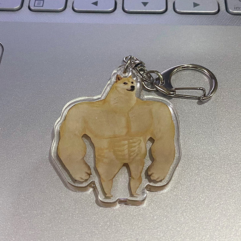 【臺灣出貨】搞笑柴犬迷因梗圖弔飾 惡搞狗狗貓咪迷因鑰匙扣 Cheems 肌肉狗 pop貓 83HY | 蝦皮購物