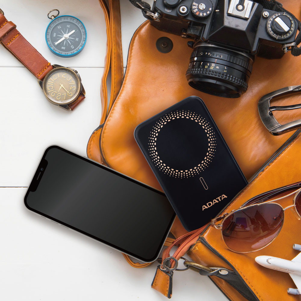 ADATA 威剛 MagSafe 快充摺疊行動電源 黑色 5000mAh 10000mAh R100 R050 公司貨 | 蝦皮購物