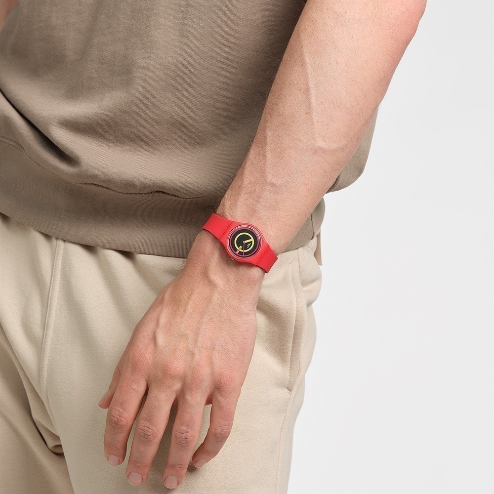 Swatch SWATCH CONCENTRIC RED 經典手錶 SO28R702 (34mm)【官方旗艦店】 | 蝦皮購物