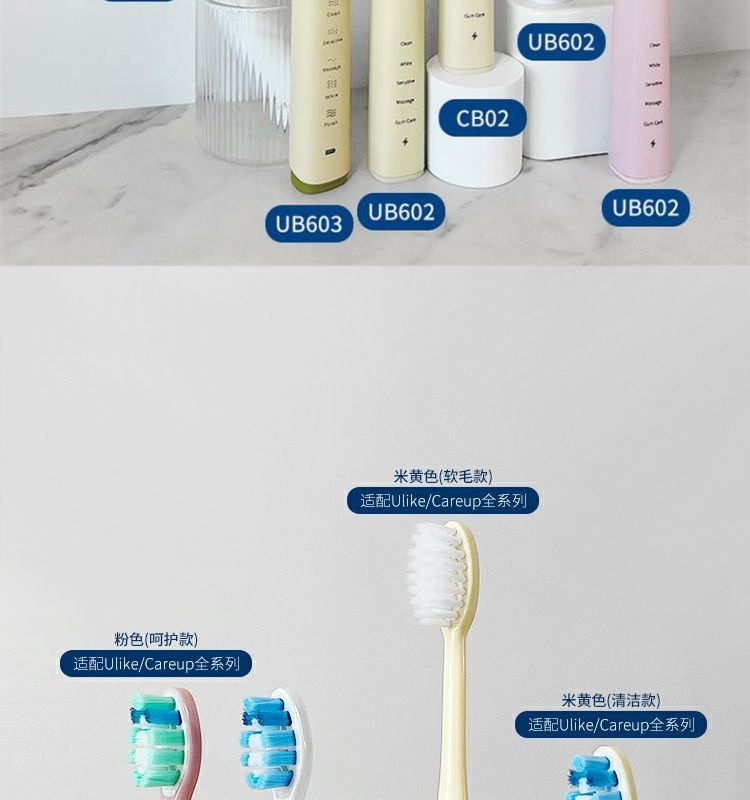 臺灣出貨 牙刷頭 適配Ulike電動牙刷頭 Careup替換頭 通用UB602 索納斯電動牙刷替換頭 【88】 | 蝦皮購物