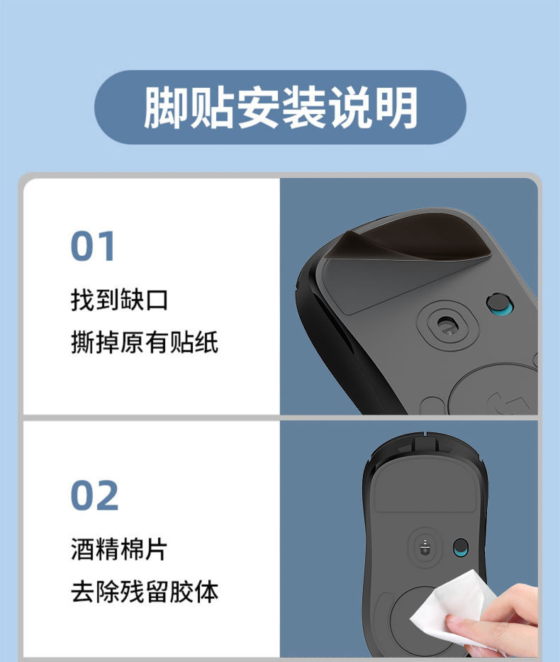🎮臺灣出貨 免運🎮 GPW G603滑鼠腳貼 G703滑鼠腳墊 G304 G502X滑鼠冰版腳貼 順滑 耐磨 易撕不留膠 | 蝦皮購物