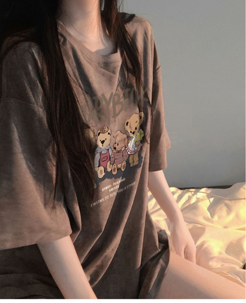 CHAOO 纯棉 短袖 T恤 短袖上衣 oversize 字母 棉質 下半身失蹤 ins 風衣服 夏天衣服 女裝 | 蝦皮購物