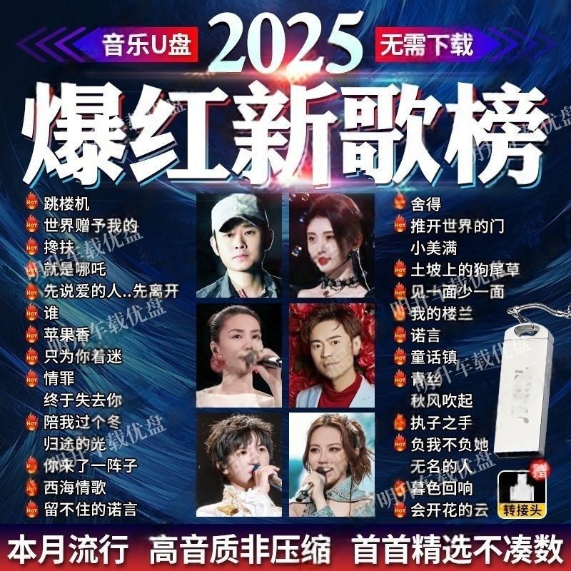 2025紅遍全網流行新歌車用usb通用音樂盤近年熱門神曲無損MP3m | 蝦皮購物