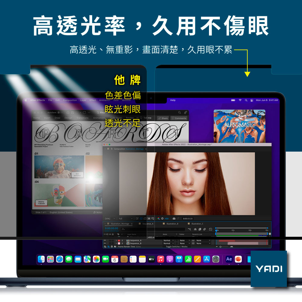 YADI MSI Vector 16 HX A14V 系列 水之鏡 靜電吸附三效筆電螢幕防窺片 | 蝦皮購物