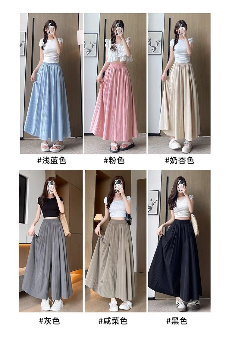 【XL-8XL大尺碼】👩休閒褲 長褲 寬褲 牛仔褲 百搭褲 胖mm大碼女裝山本裙褲女夏季2025薄款 | 蝦皮購物