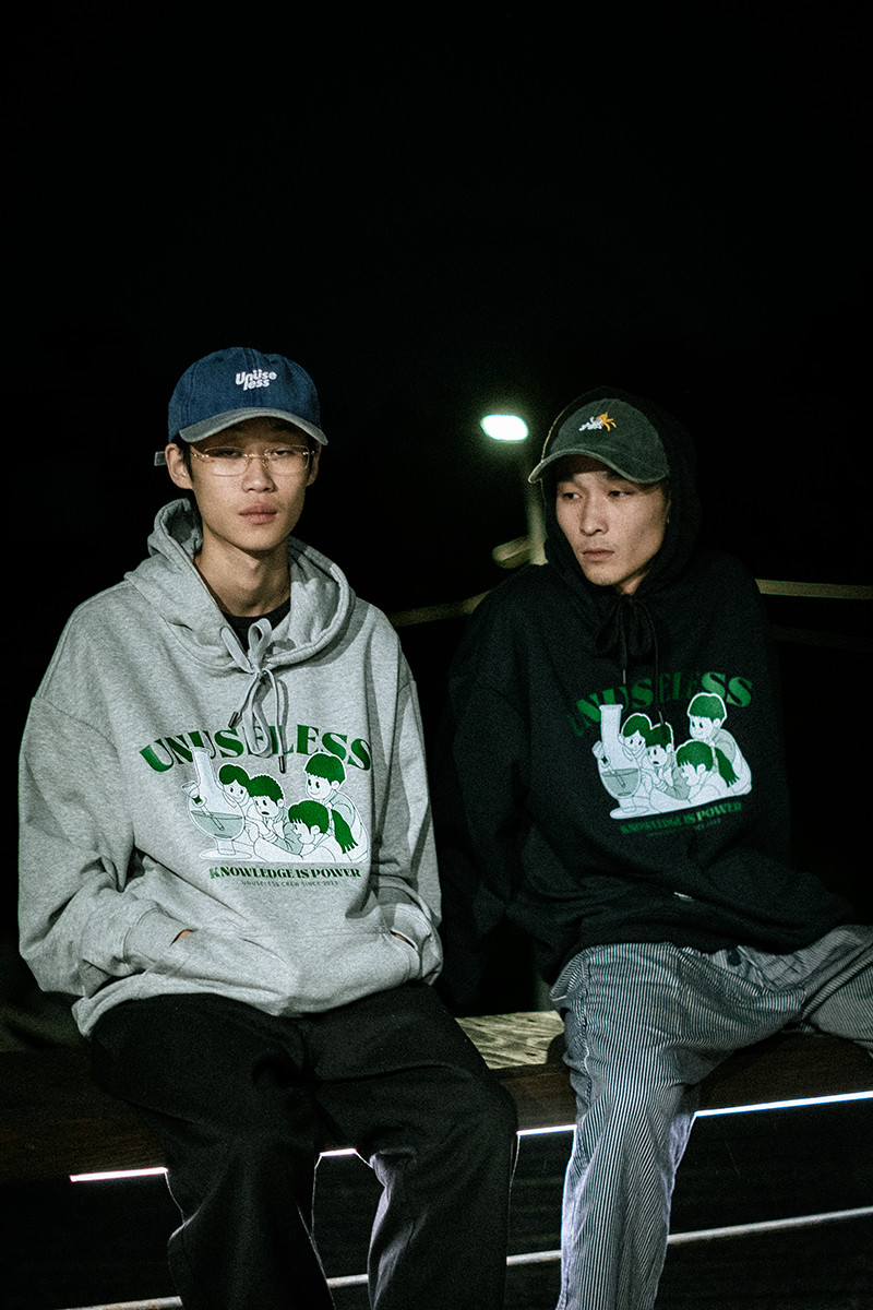 限時75折＋免運 【 Unuseless 】小朋友學自然 重磅寬版落肩帽T ( 灰 ) | 蝦皮購物