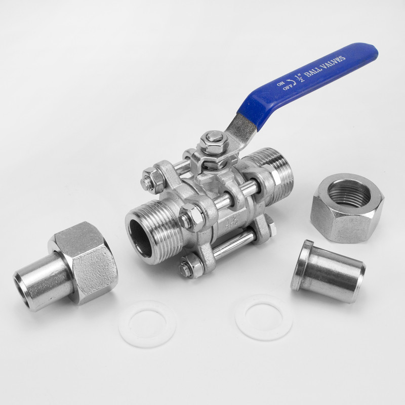 【可開發票】 Q21F-16P 三片式焊接套管球閥 304不鏽鋼 卡套 活接 由任對焊閥門 6/4分 YG | 蝦皮購物