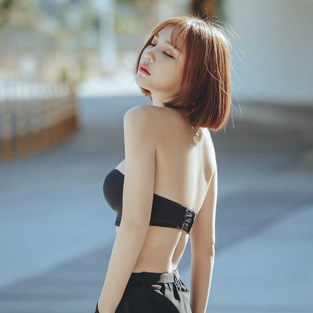 【myBRA】絕不滑落深V圓挺大胸平口內衣-黑色 女內衣 無肩帶內搭 無鋼圈 大罩杯大尺碼 集中包覆 抹胸內衣 熱銷推薦 | 蝦皮購物