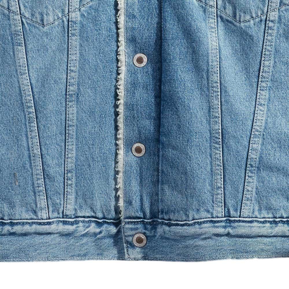 Levis Silver Tab銀標系列 男款 寬鬆版毛領牛仔外套/精工中藍染石洗 熱賣單品 A3180-0000 | 蝦皮購物